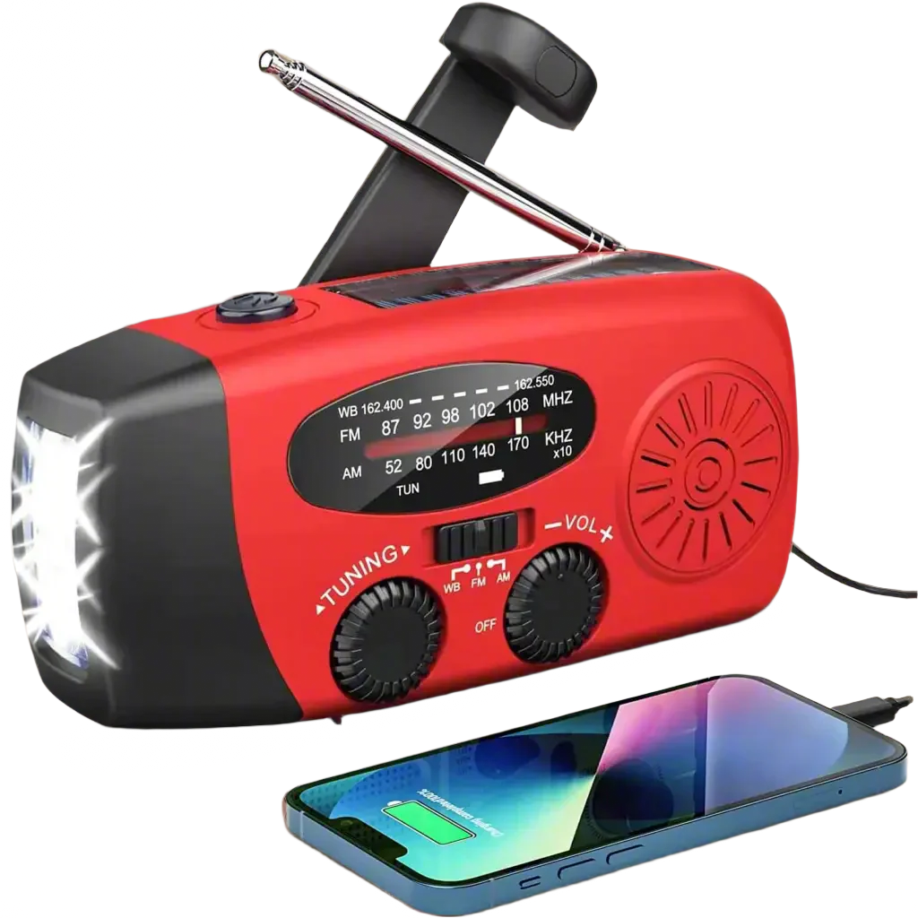 Notfallradio | Vielseitig Powerbank Taschenlampe USB-C Wetterstation ...